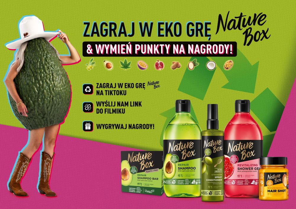Eko Gra marki Nature Box na TikToku w walce z plastikowymi odpadami